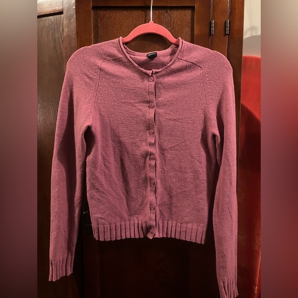 GAP | Sweaters | 204 Gap Thick Buttoned M Purple Cardigan Made ...